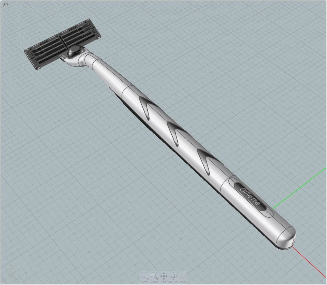 3d razor gillette model