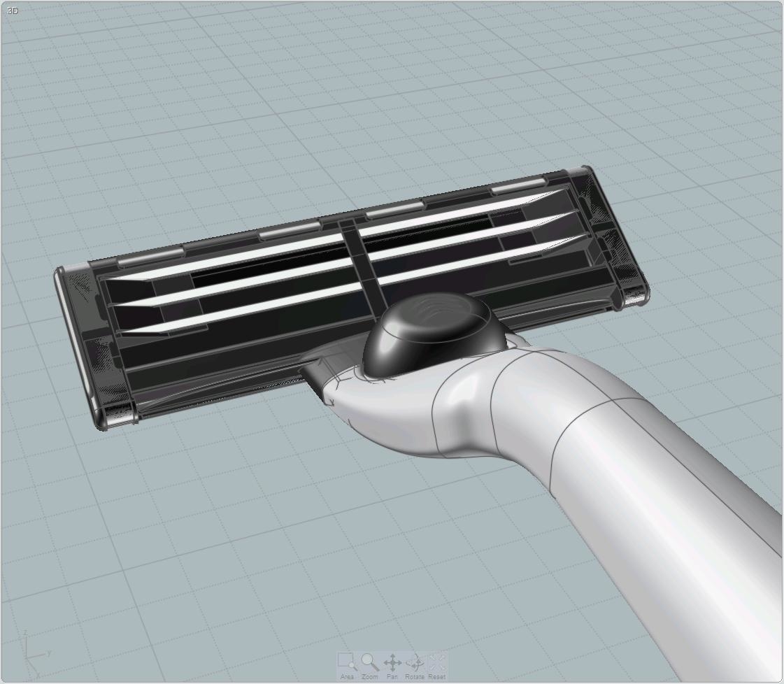 3d razor gillette model