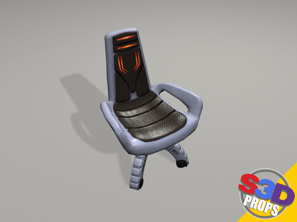 3ds max sci-fi chair