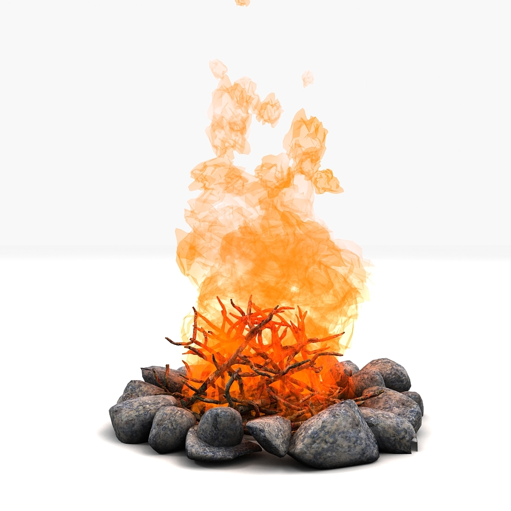 flames particles 3d model