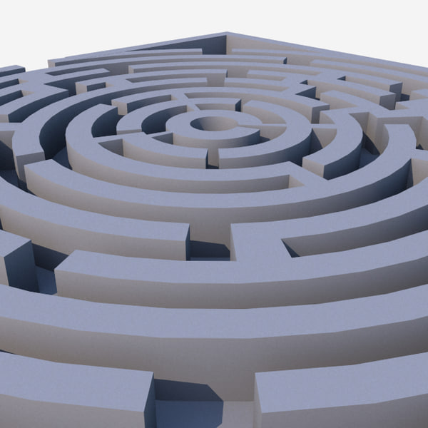 circle labyrinth 3d model