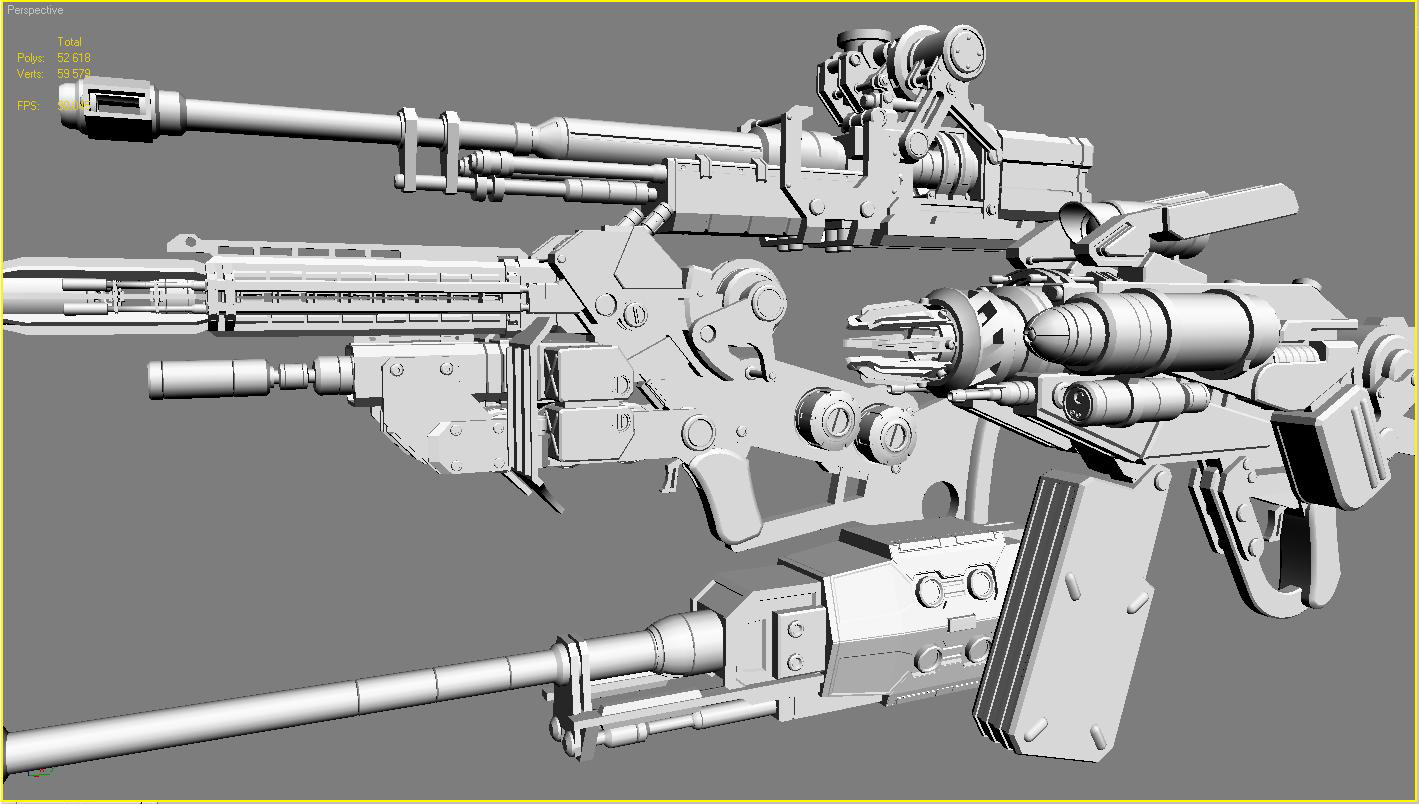 3d model of weapon gun