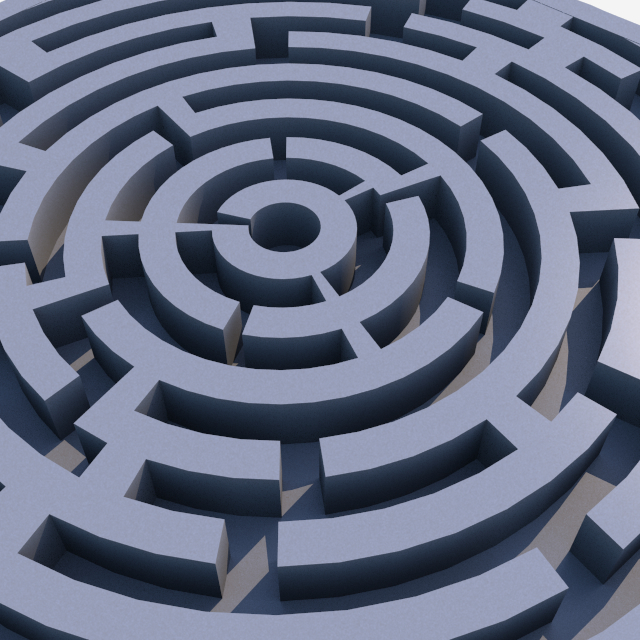 circle labyrinth 3d model