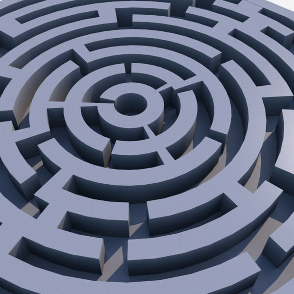 circle labyrinth 3d model