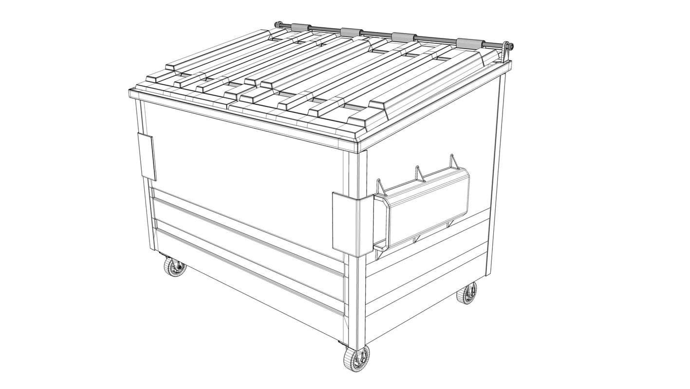 3d model dumpster dump