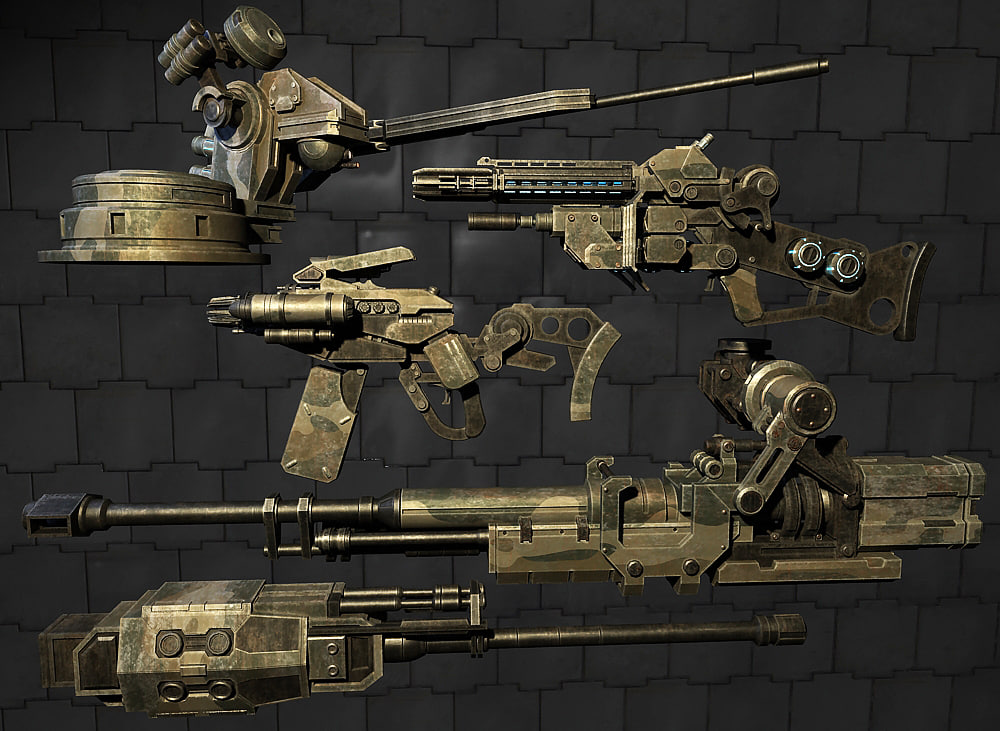 3d model of weapon gun