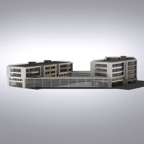 3d modern generic building