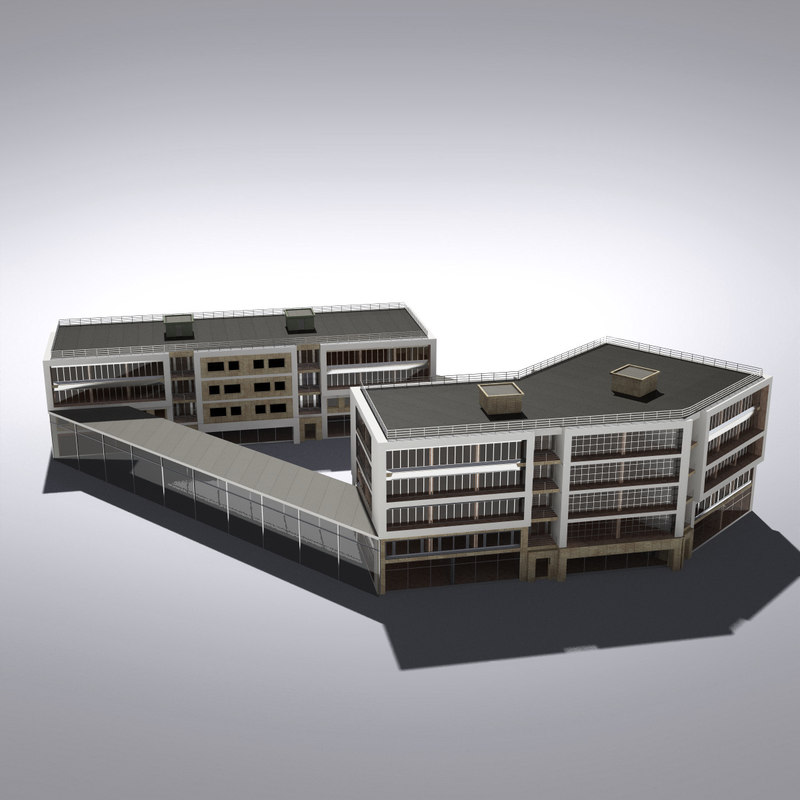 3d modern generic building