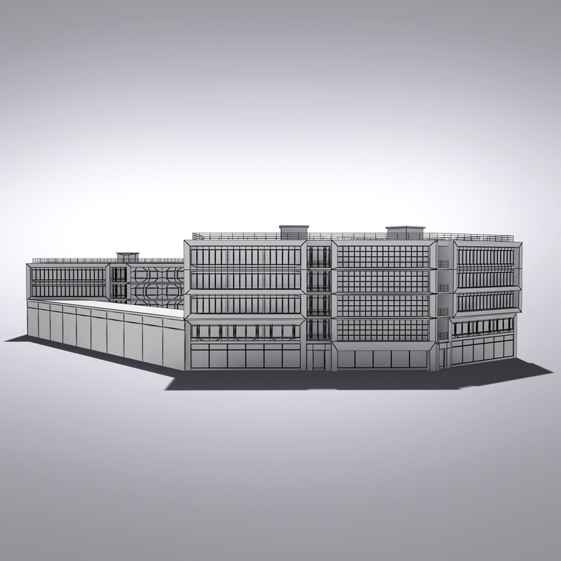 3d modern generic building
