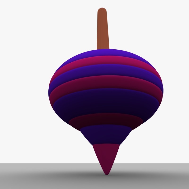 free child s toy spinning 3d model