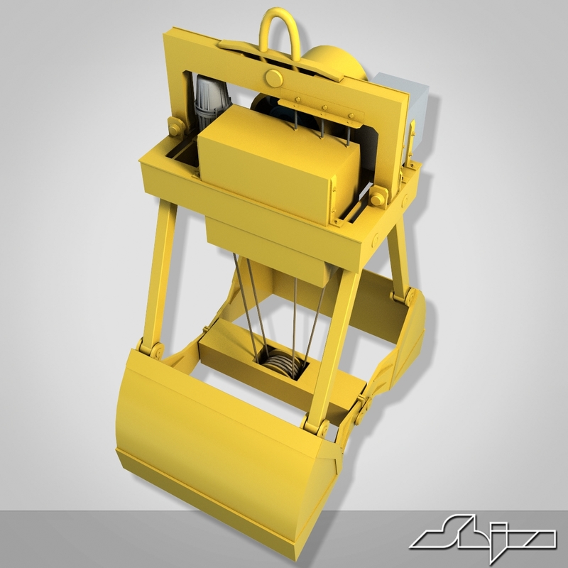 excavator grab 1 3d model