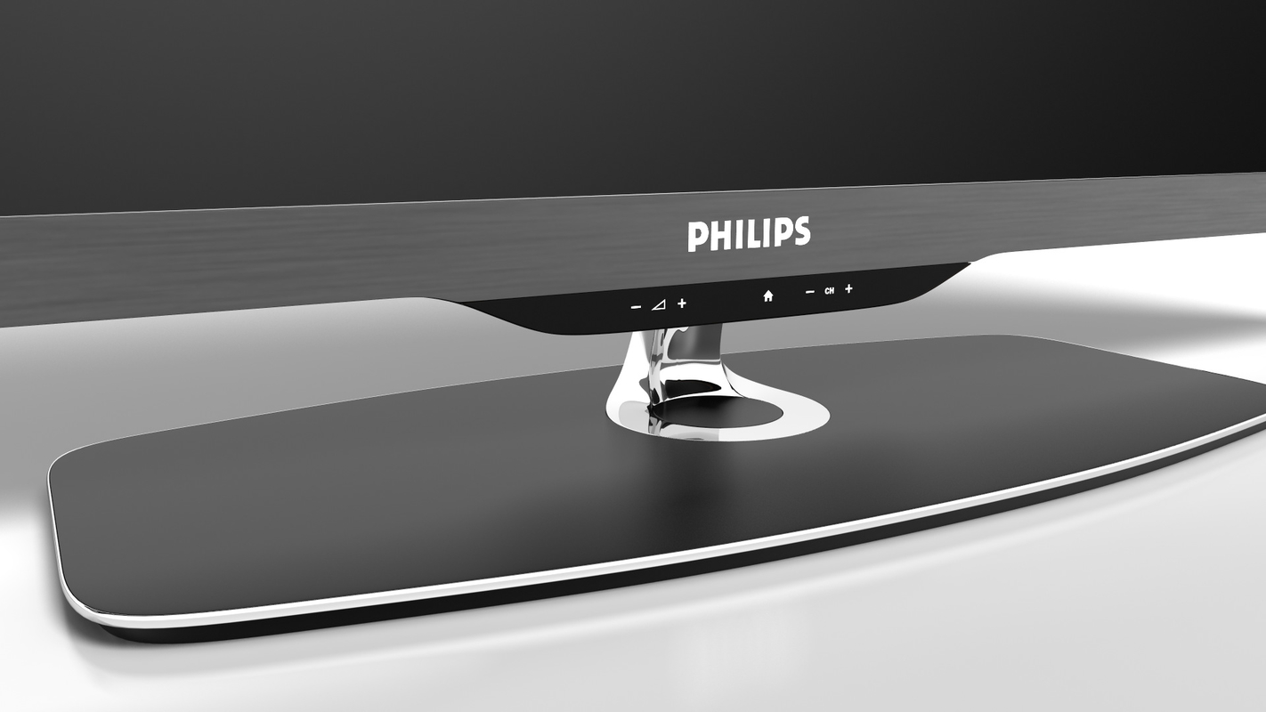 philips flat screen tv 3d model