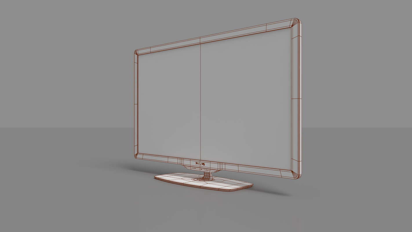 philips flat screen tv 3d model