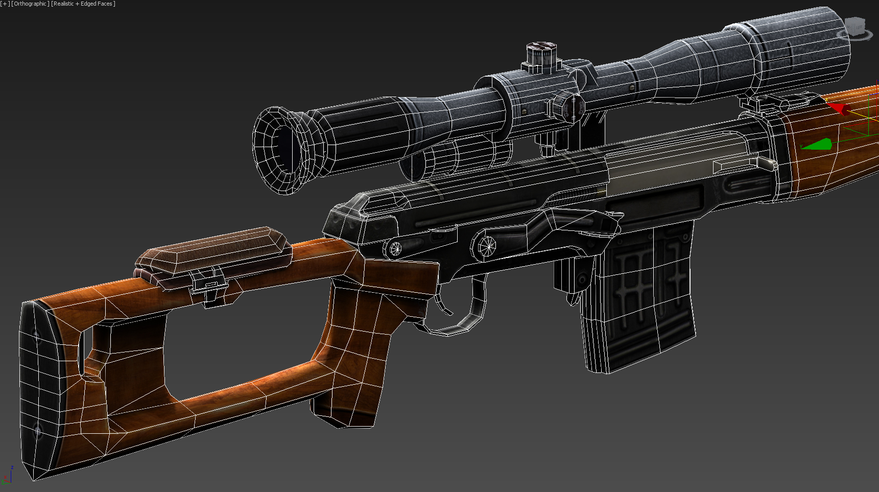 dragunov sniper rifle svd 3d max