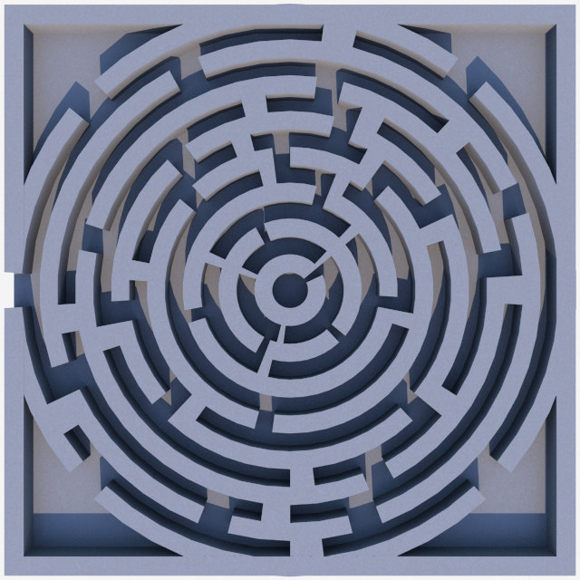 circle labyrinth 3d model