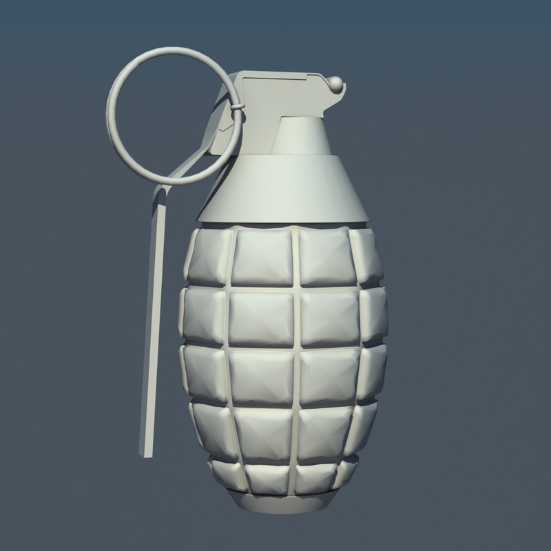 3d hand grenade model