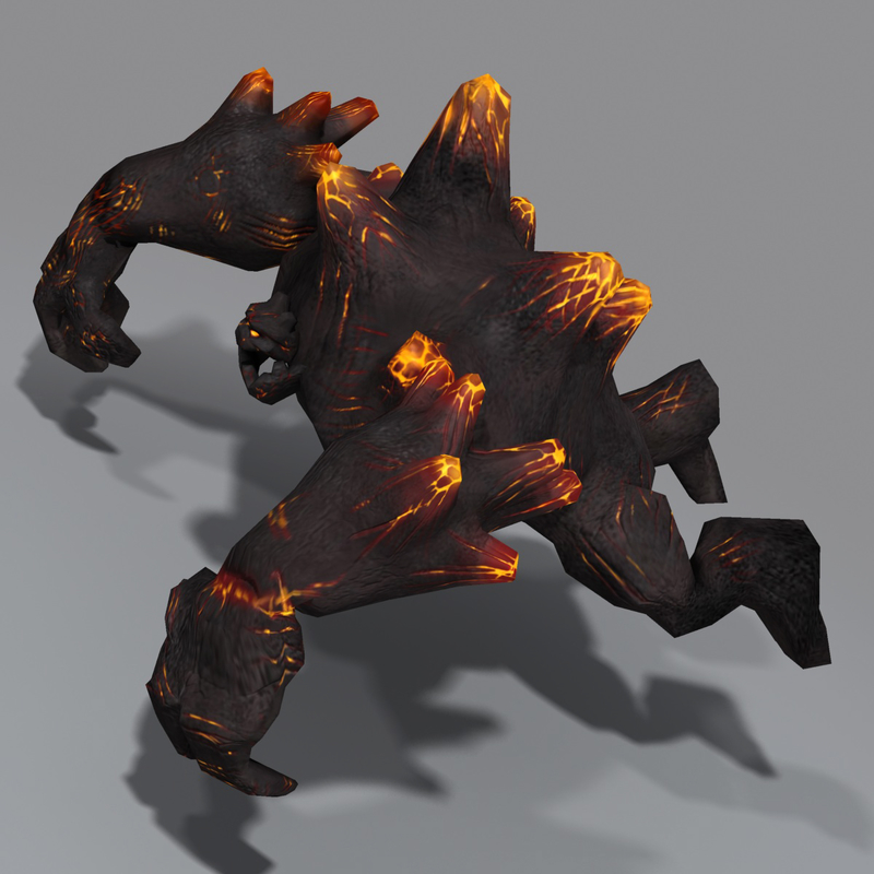 3d model magma rigged