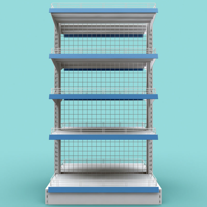 supermarket shelf v4 3d 3ds