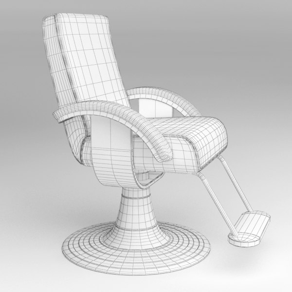 3d model barber chair