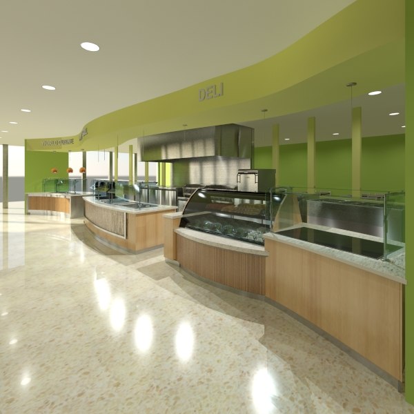 3d model cafeteria equipment