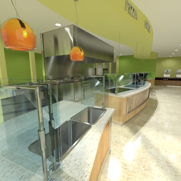 3d model cafeteria equipment