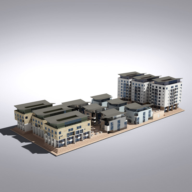 modern generic building 3d model