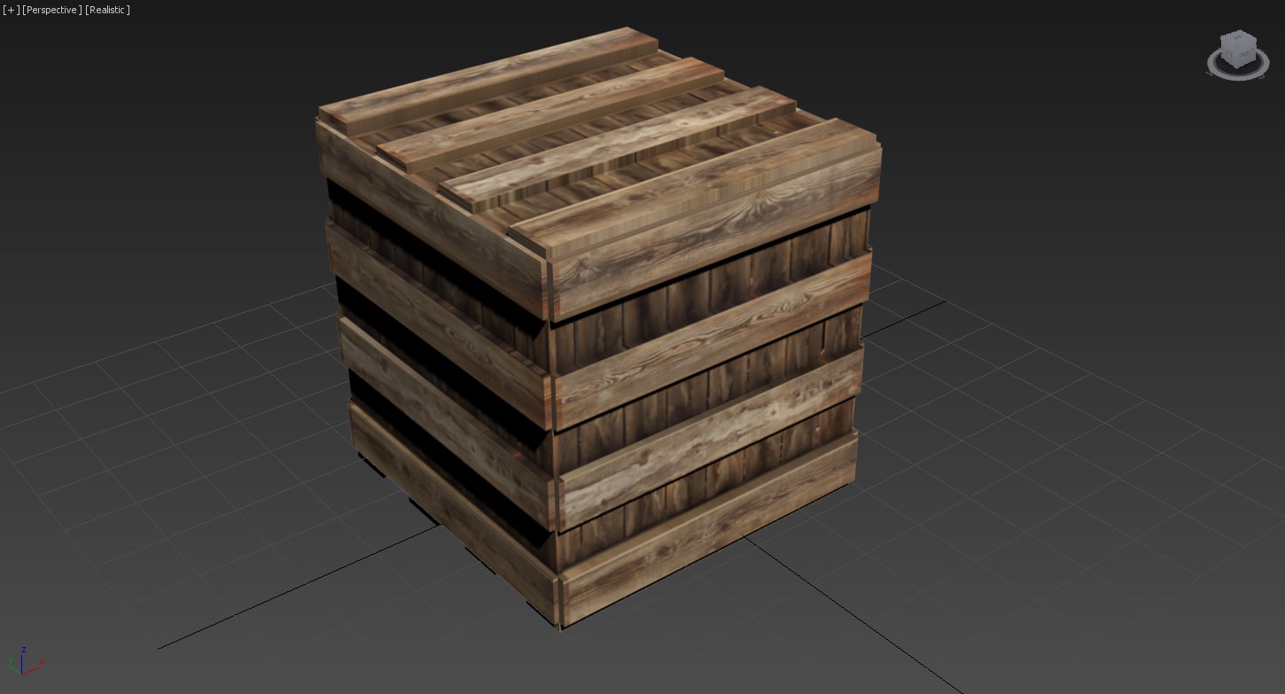 3ds max wooden box