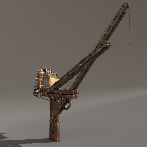 steampunk crane 3d c4d