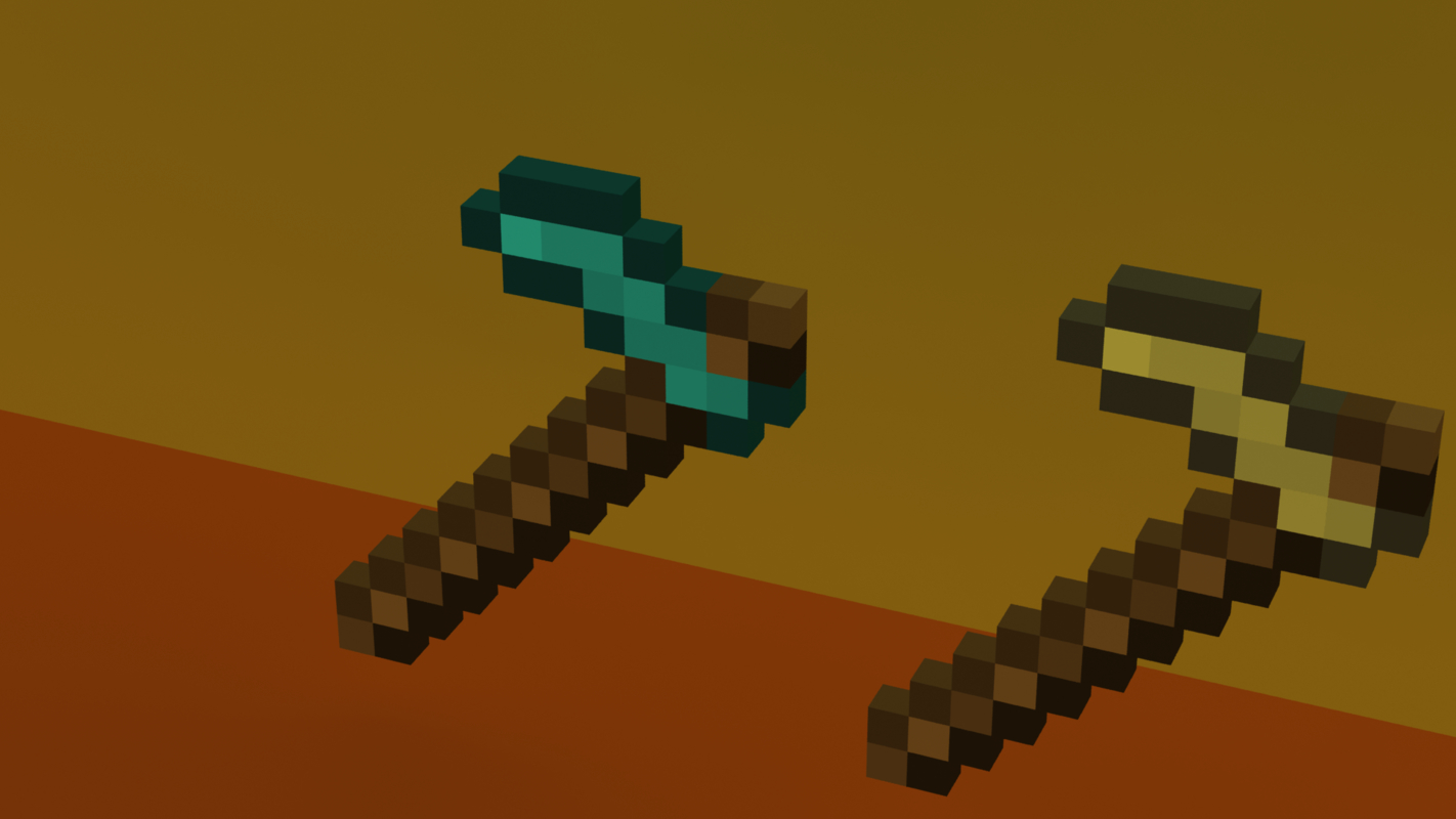 hoes minecraft 3d 3ds