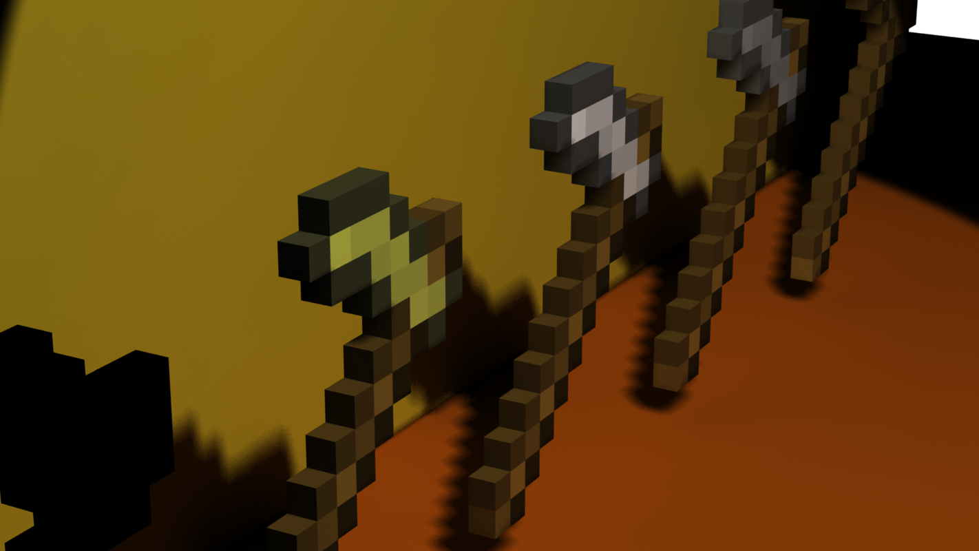 hoes minecraft 3d 3ds