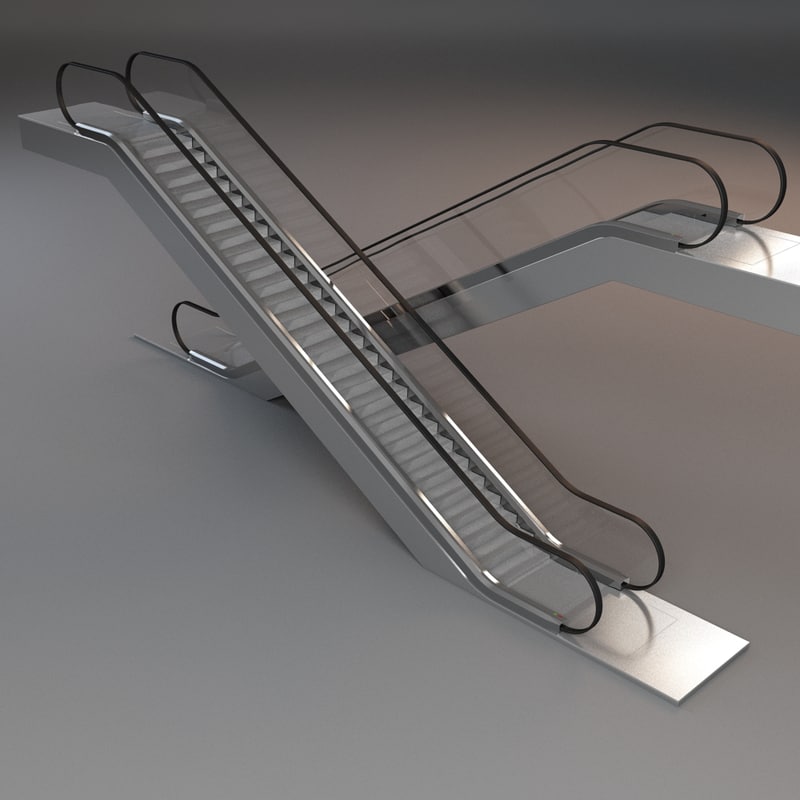 escalator stair 3d model