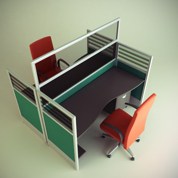 bullpen cubicle 3d model