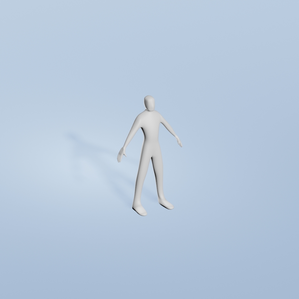 free white man 3d model