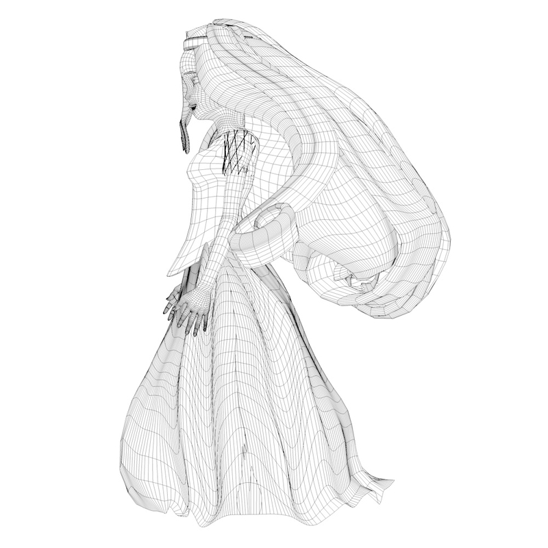 3d cartoon princess model