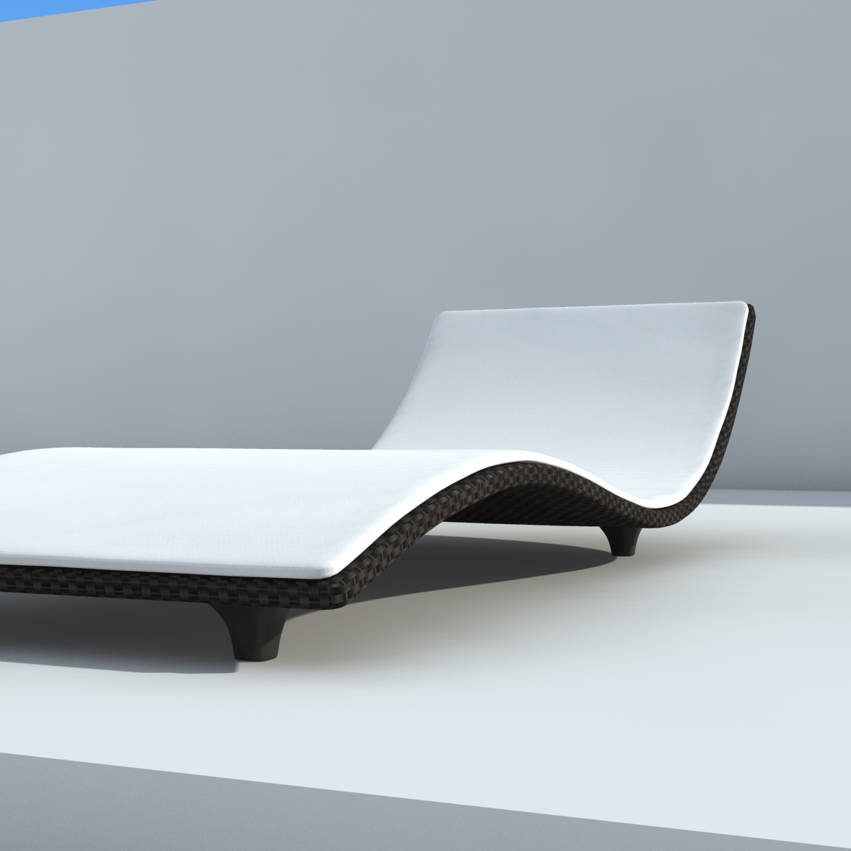 simple sunbed design 3d max