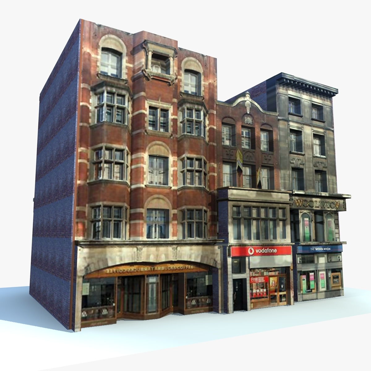 english shops buildings c4d