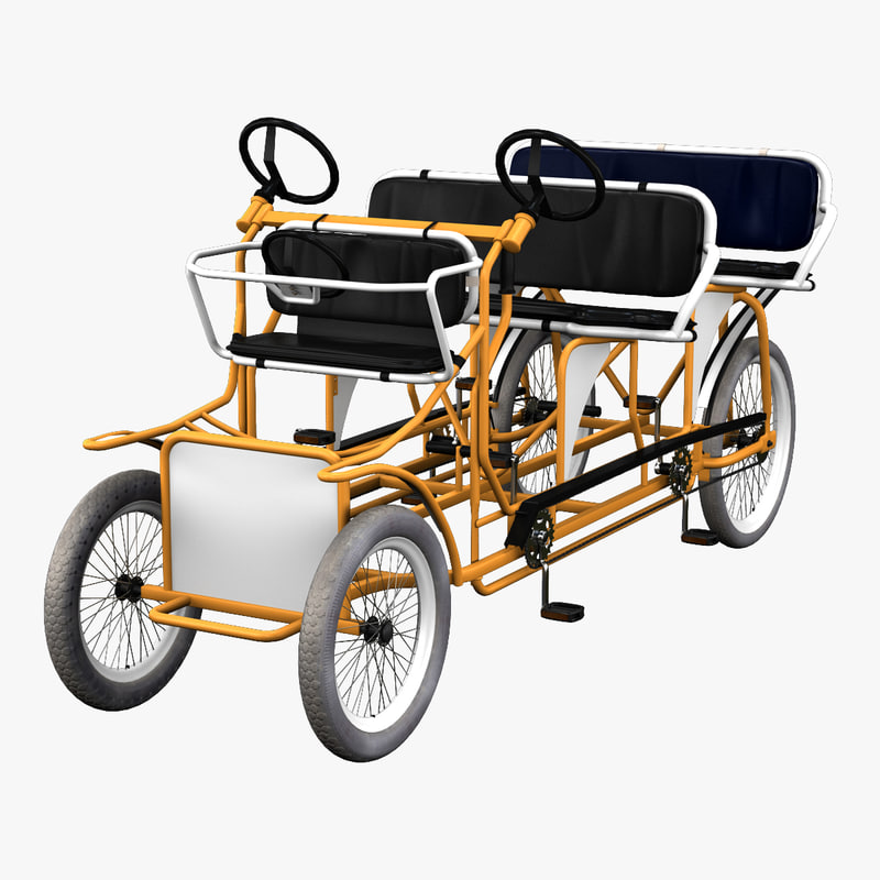bicycle rickshaw 3d c4d