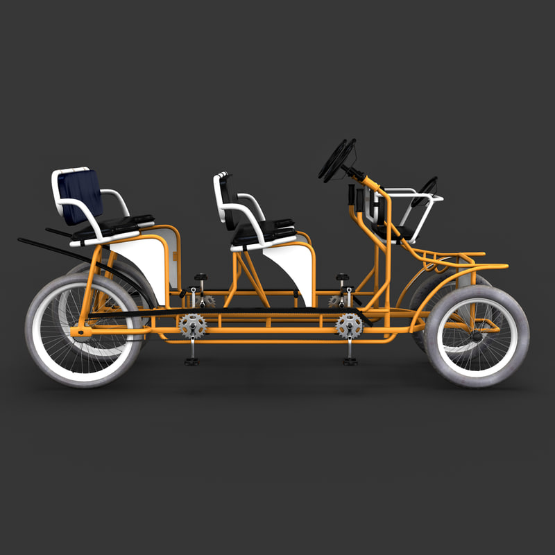 bicycle rickshaw 3d c4d