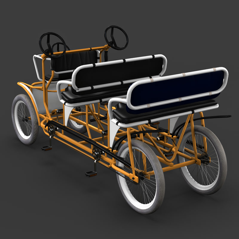 bicycle rickshaw 3d c4d