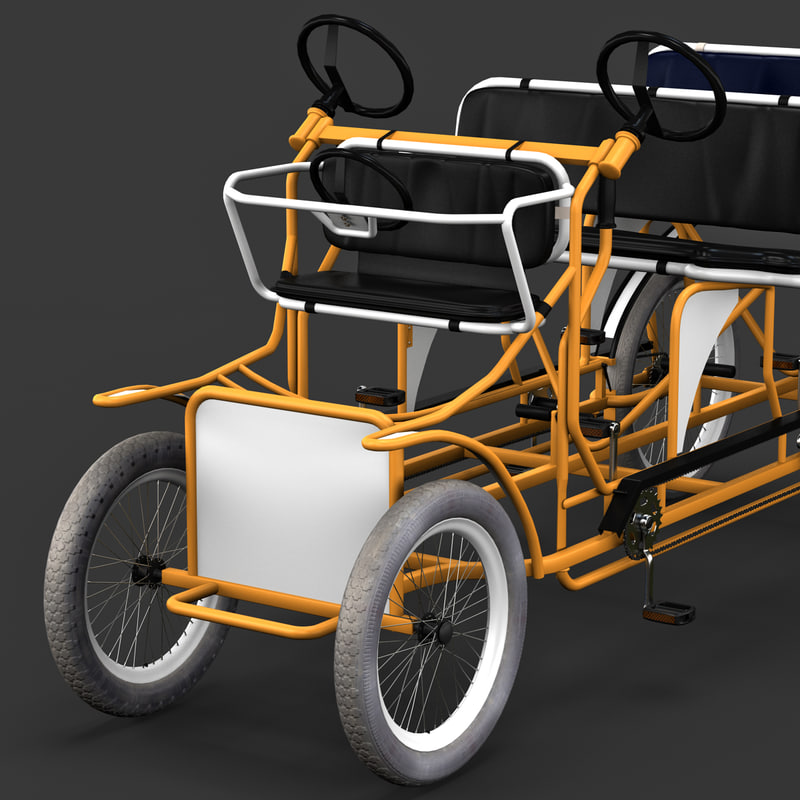 bicycle rickshaw 3d c4d