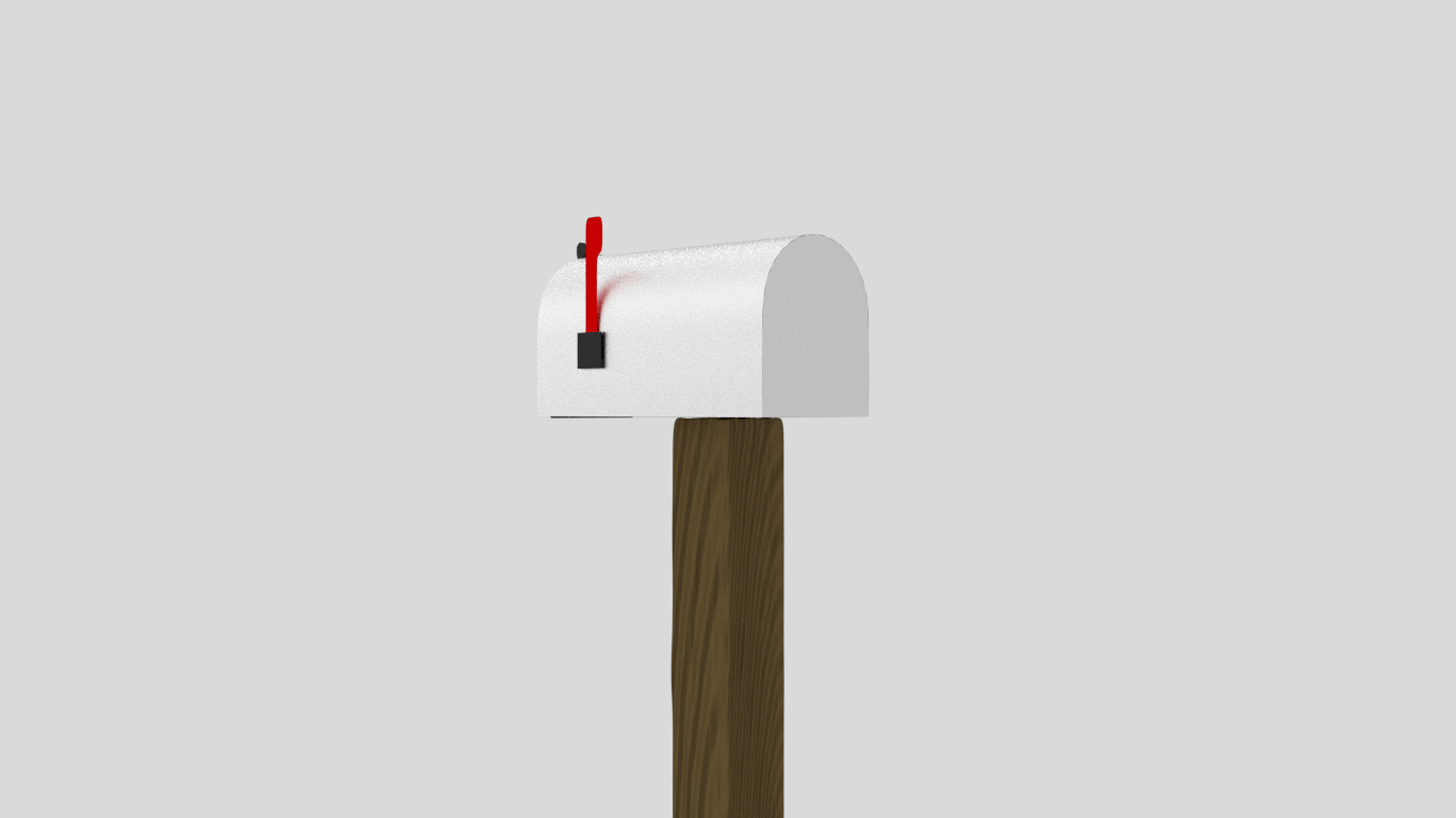 mailbox house 3d obj