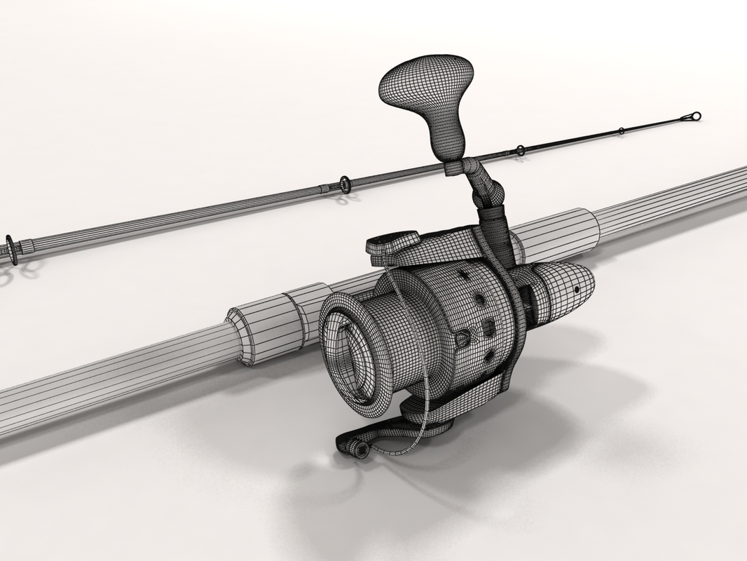 fishing rod 3d model