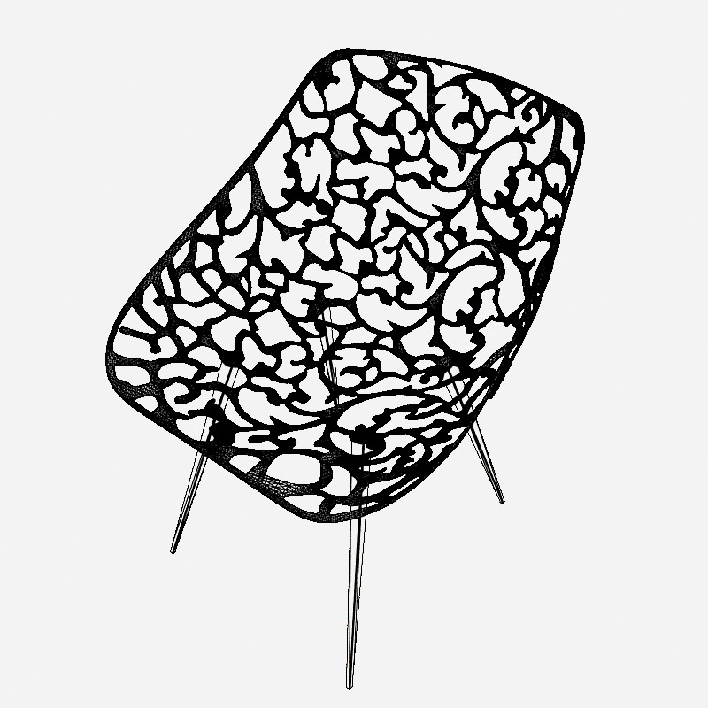 3d miss lacy chair designer model