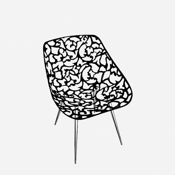 3d miss lacy chair designer model