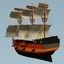 3d model pirate ship