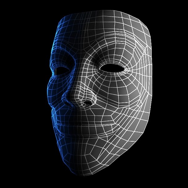 3d model anonymous mask