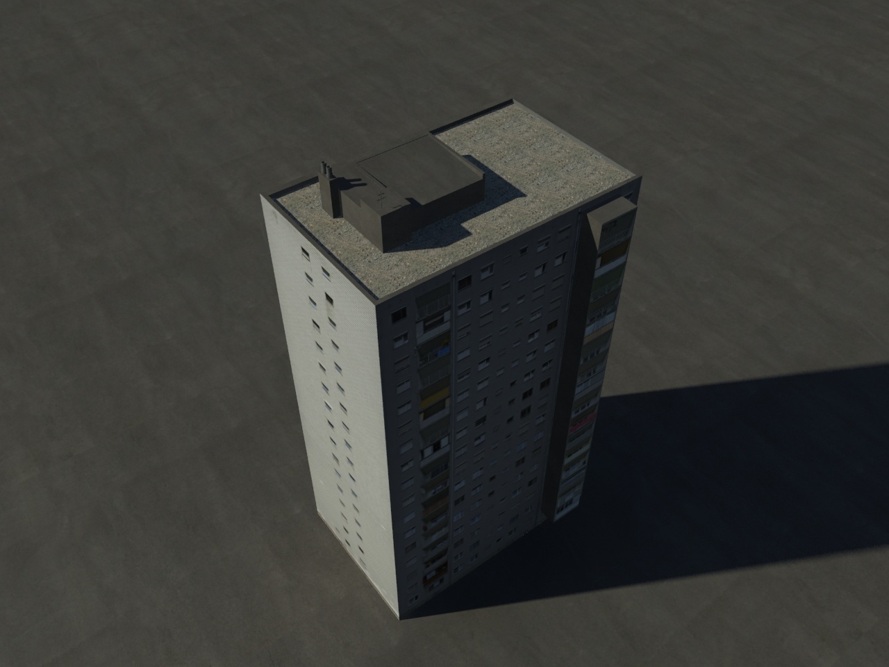 3d model block tower