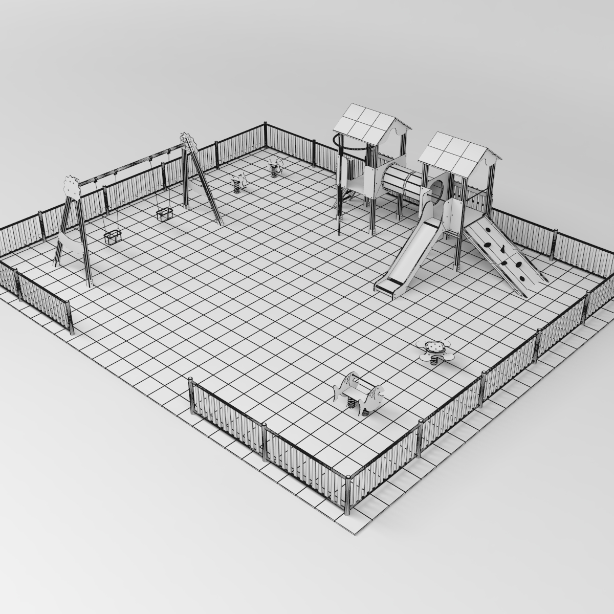 3ds max complete playgrounds set