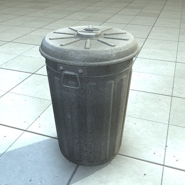 3d trashcan trash bin model