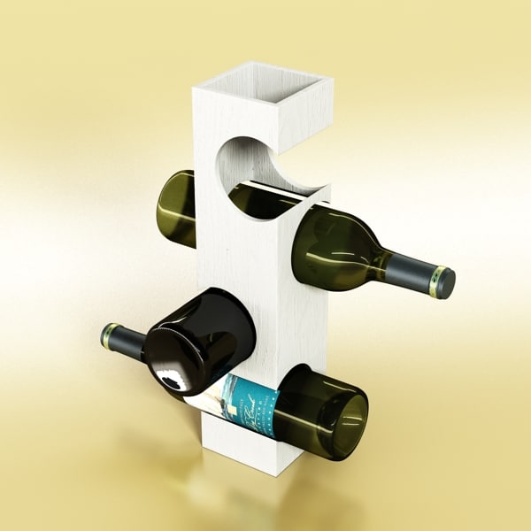 3d 3ds wine rack 6 bottles